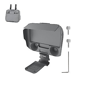 Shaluoman RC Sun Hood Sunshade for DJI Air 3 Mini 4 Pro Accessories(DJI RC 2 Remote Controller), 2-IN-1 Upgraded 180° Adjustable RC Protective Cover Case with Lid for Air 3 Mini 4 Pro Drone(DJI RC 2)