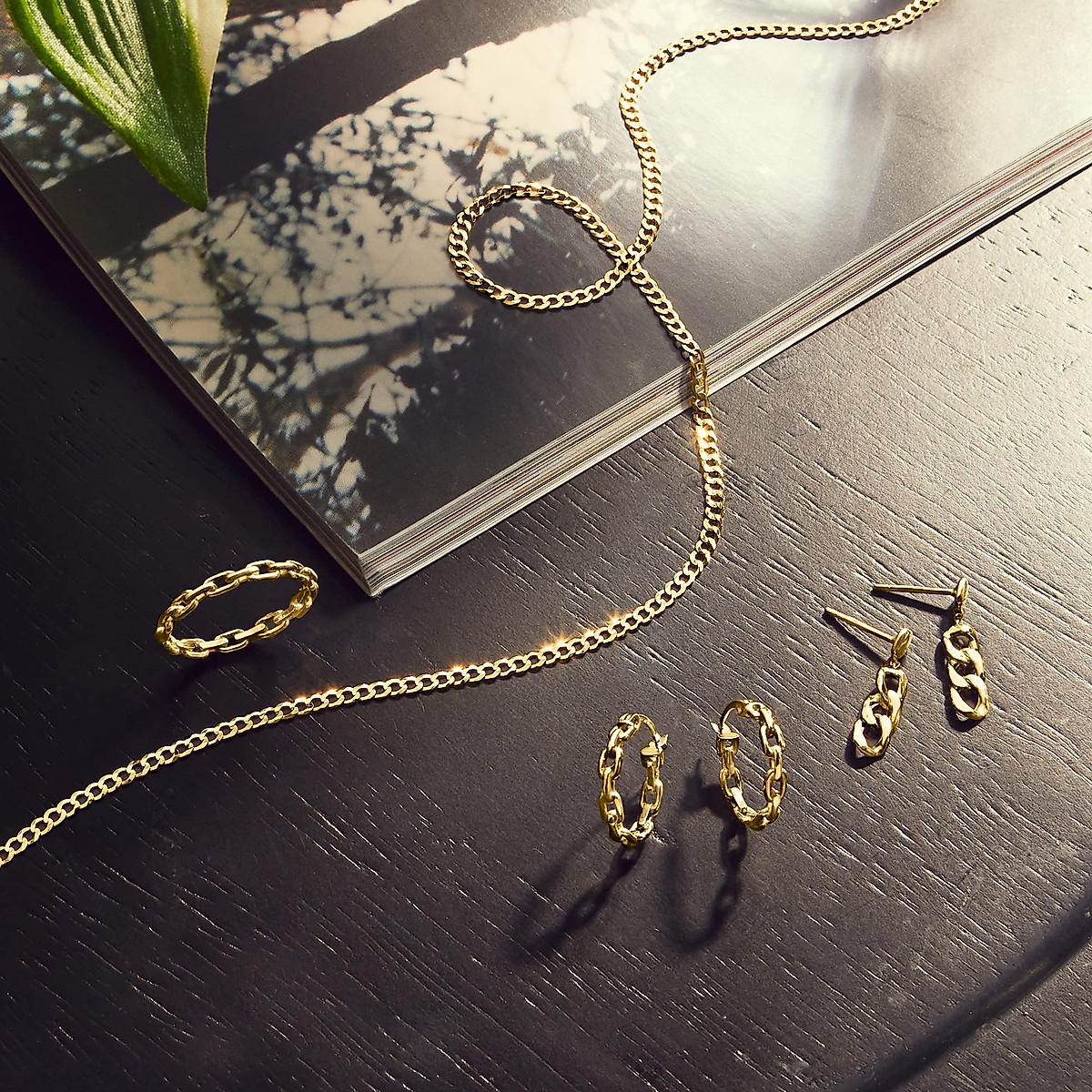 RS Pure by Ross-Simons 14kt Yellow Gold Paper Clip Link Ring. Size 8