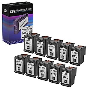 Speedy Inks Remanufactured Ink Cartridge Replacement for HP 61XL CH563WN High Yield (Black, 10-Pack)