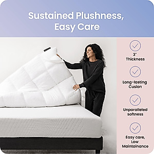 Moon Pod Cloud Cover Mattress Topper - Plush Pillow Top Accessory | Upgrade Your Mattress with a Foam & Microfiber Blend for a Cool, Zero-Gravity Floating Sleep Sensation - Queen Pillow Top Cover