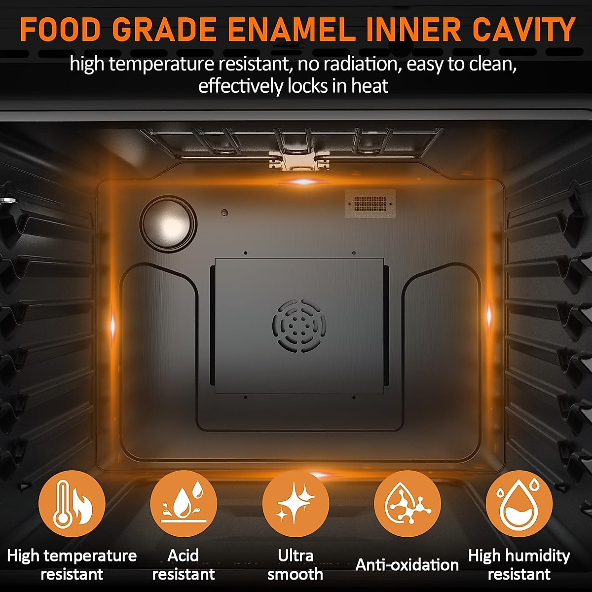 Hipicute 30 inch Electric Single Wall Oven with Convection Fan Touch Control, Large Oven Capacity, 360° Rotisserie, Fingerprint Resistant Stainless Steel