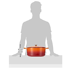 Crock Pot Artisan Oval Enameled Cast Iron Dutch Oven, 7-Quart, Sunset Orange