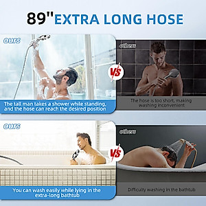 All Metal Bathtub Faucet with Sprayer，Tub Spout with Shower Attachment，10 Settings Hand held Filtered Shower with ON/OFF Pause Switch，Bathtub Faucet with Diverter