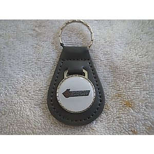 1982-1987 REGAL GRAN NATIONAL GRAN SPORT LOGO LEATHER KEYCHAIN - DARK GREY