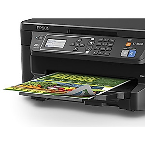 Epson ET-3600 EcoTank Wireless Color All-in-One Supertank Printer with Scanner, Copier & Ethernet