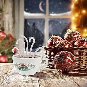 Ruz Friends Central Perk Christmas Décor Solar Bobblehead, Indoor Home Decor and Holiday Decoration Figurine