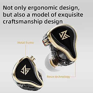 CCA KZ ZAS in Ear Monitor Headphones 16 Units 7BA 1DD Hybrid Drivers HiFi IEM Earphones High Clarity Wired Earbuds for Musicians Singers Audiophile Dj Drummers