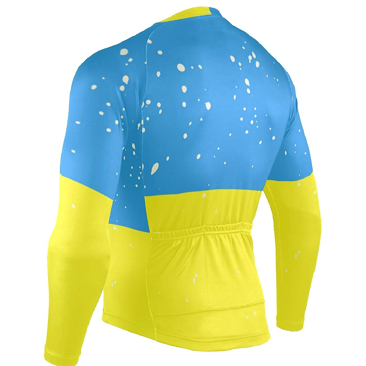 Ukraine Flag Men's Cycling Jersey Long Sleeve Bike Jacket Biking Bicycle Jersey Shirt
