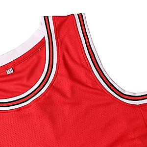 Blank Basketball Jersey Men's Mesh Athletic Sports Shirts Black Yellow White Blue Red S-3XL(Red,XX-Large