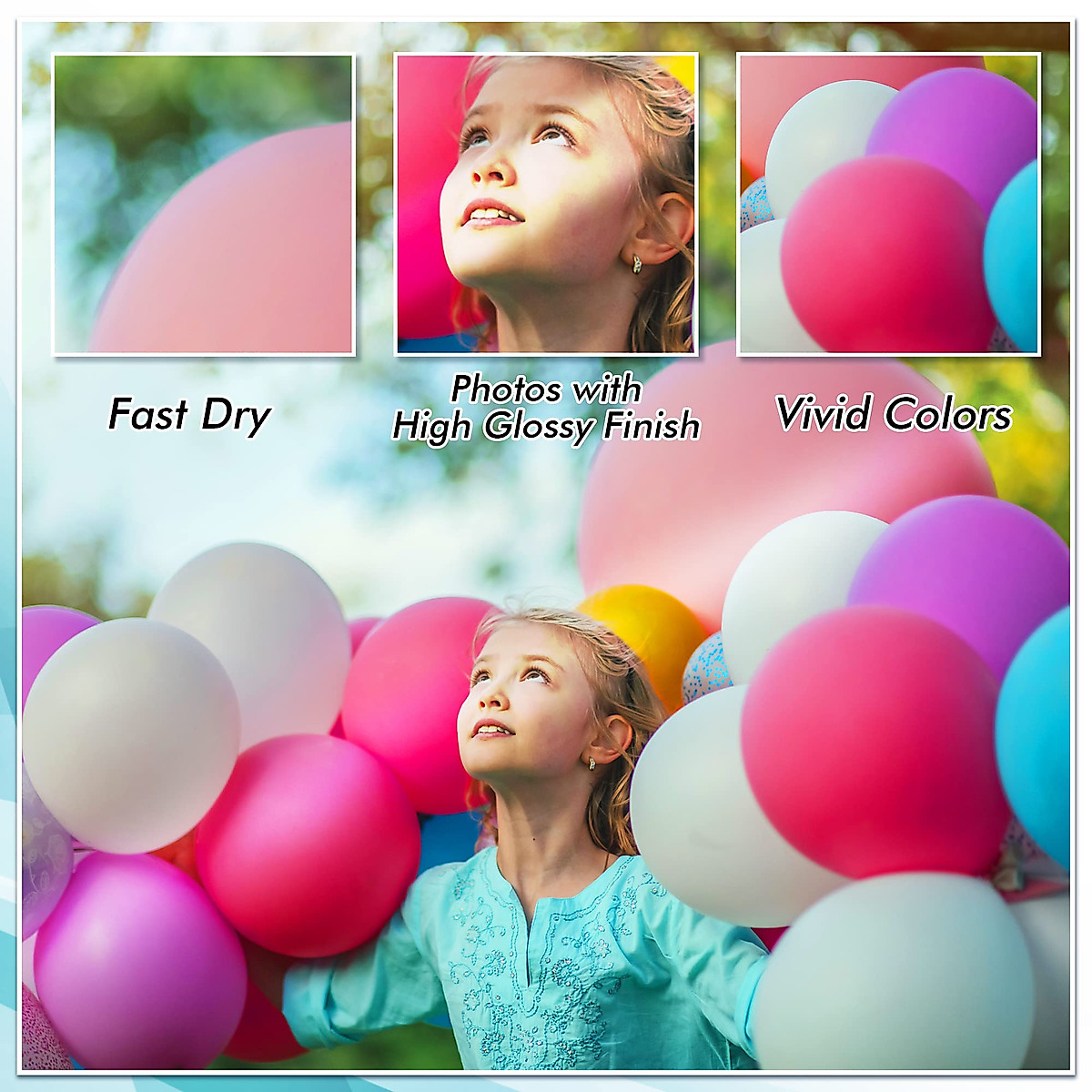 Koala Glossy Inkjet Photo Paper Thick 8.5X11 Inches 100 Sheets 54lb Picture Paper for Inkjet Printer Use DYE INK for Family Photos Letter Size 200gsm