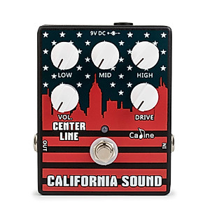 Caline Guitar Effect Pedal California Sound Vintage Guitar Distortion Effects 3-Band EQ Guitar Pedal Metal True Bypass CP-57