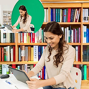 Green Screen Chair, 56in/142cm Portable Green Screen Chair, Portable Webcam Background, 4.65ft Green Background Screen Portable, Chroma Key Green for Video Chats, Zoom, Green Screen Video Backdrop.