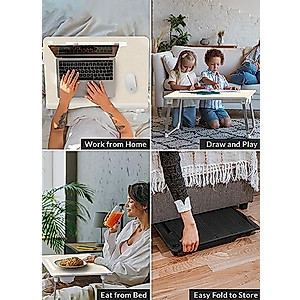 Cooper Mega Table - Large Laptop Desk for Bed, Portable Table Tray, Laptop Stand with Built-in Tablet, Phone Slot, Storage Drawer for Working, Gaming, and Eating on Couch/Sofa/Floor
