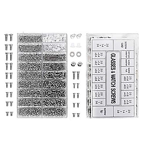 Eyeglass Repair Kit,Glasses Screws and 6 Pcs Magnetic Eyeglass Screwdrivers and for Glasses,Sunglasses,Watches Electronics Computer Repair