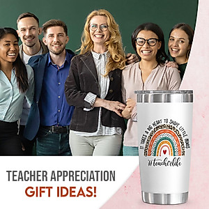 OASSIE Teacher Appreciation Gifts For Women - 20 Oz Stainless Steel Insulated Coffee Tumbler With Lid - Teachers Day Graduation Back To School Thank You Birthday Gifts For Women Teacher Coworkers