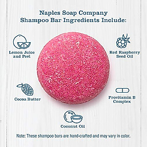 Naples Soap Company Solid Shampoo Bar for All Hair Types – Eco-Friendly, Free of Parabens, Alcohol, Pthalates – Handmade, pH Balanced, Hydrating Haircare, Lasts 50-75 Uses – Sunkissed, 1.75 oz