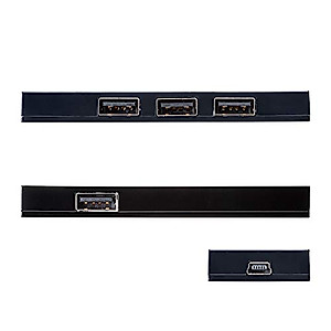 Sanwa Supply USB-2H401BKN Slim 4-Port USB 2.0 Hub with Magnet