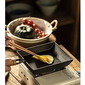 Rong Tian X Tamagoyaki Japanese Omelette Pre-Seasoned Mini Skillets Wooden Handle 9×7 Inch