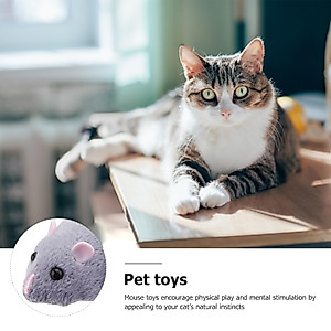 STOBOK 1set Remote Control Mouse Model Remote Control Toy Chew Toys Toy Rc Toy Rc Pets Cat Toy Cat Teasing Toy Cat Playing Toys Realistic Mouse Toy Electronic Component