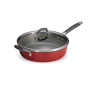Tramontina Gourmet Selection 5.5 qt. Deep Saute Pan w/Lid, Red