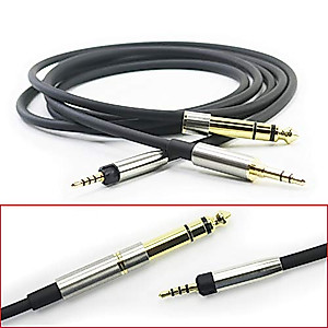 Replacement Audio Cable Upgrade Headphone Cord with Lock Connector Compatible with Audio Technica ATH-M50x, ATH-M40x, ATH-M70x, ATH-M60x Headphones 2meters/6.6feet