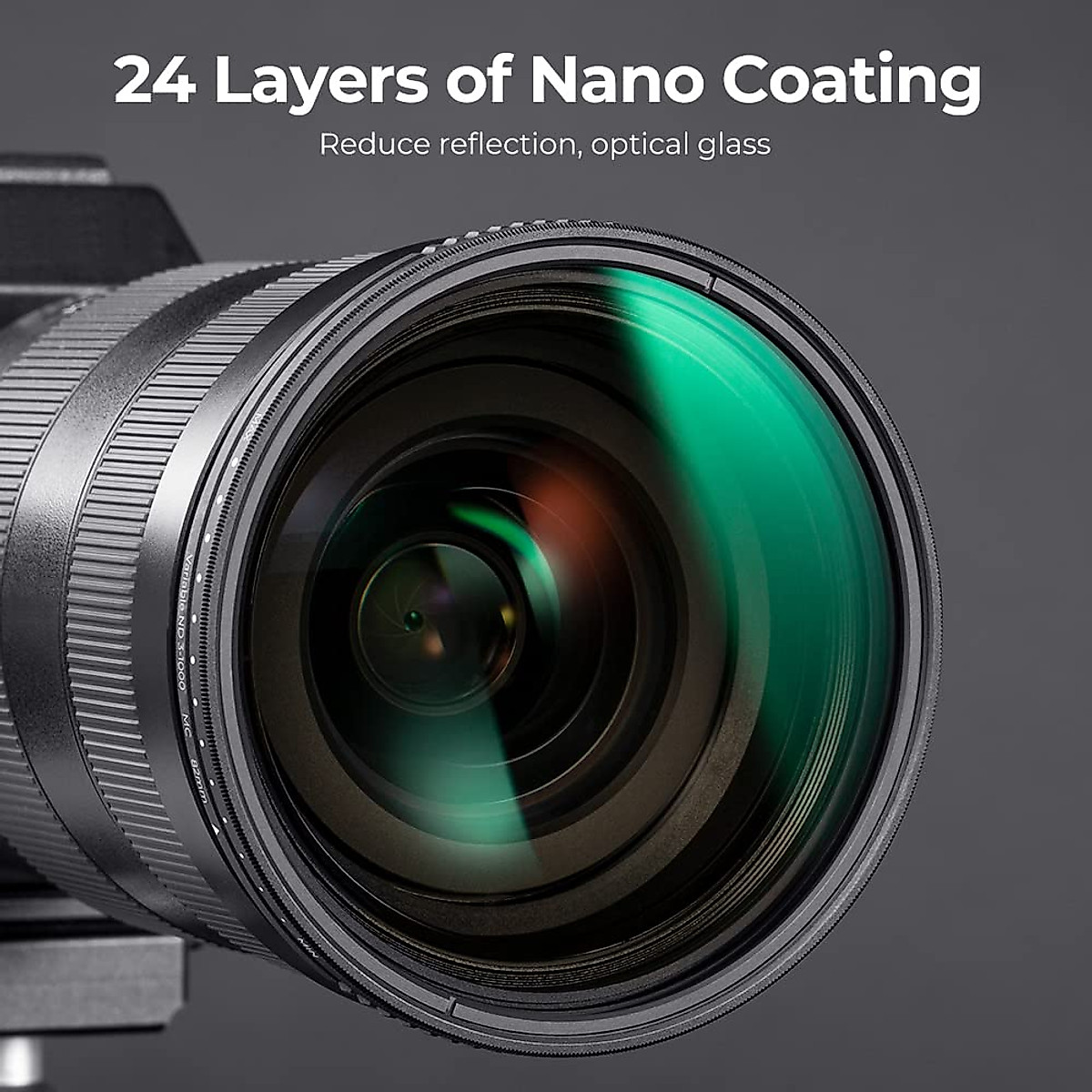 K&F Concept 58mm Variable ND3-ND1000 ND Filter (1.5-10 Stops) Neutral Density Lens Filter with 24 Multi-Layer Coatings for Camera Lens (D-Series)