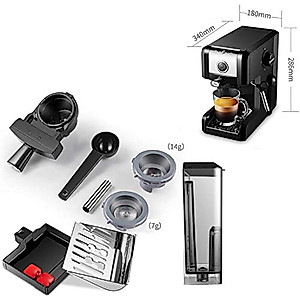 ROLTIN Coffee Machine Espresso Coffee Machine Maker 20 Bar, Capuccino, Frothing Milk Foam, 1250W,Steam Nozzle Capacity 0.97L Removable Drip Tray Compatible with Preparing Drinks