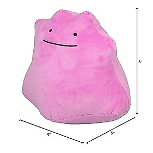 Pokémon 8" Ditto Plush - Officially Licensed - Authentic Stuffed Animal Toy Figure - Valentine's Day & Easter Basket Stuffer Gift for Kids, Boys, Girls - 2+
