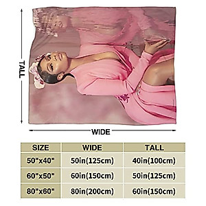 Wjikan Nicki Rapper Minaj Super Soft Micro Fleece Blanket Home Decoration Warm Flannel Blanket 50 inch x40 inch , Black