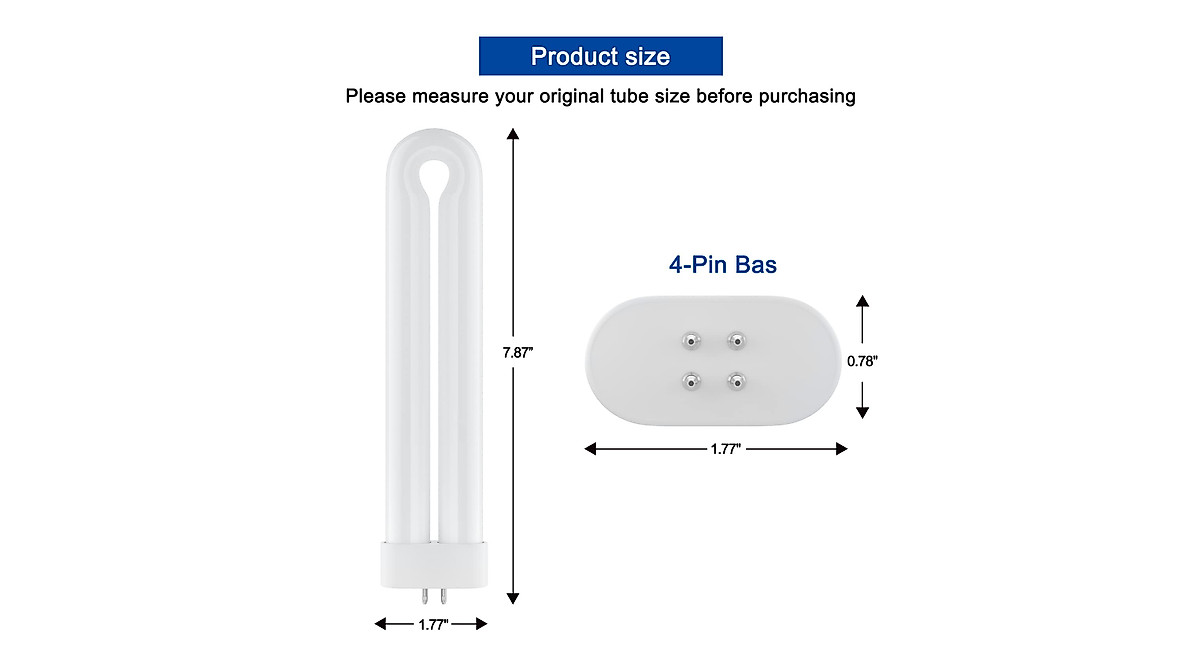 DUNAGA 15W Replacement Bulb for T9, T6, T8 Bug Zappers - Easy Install