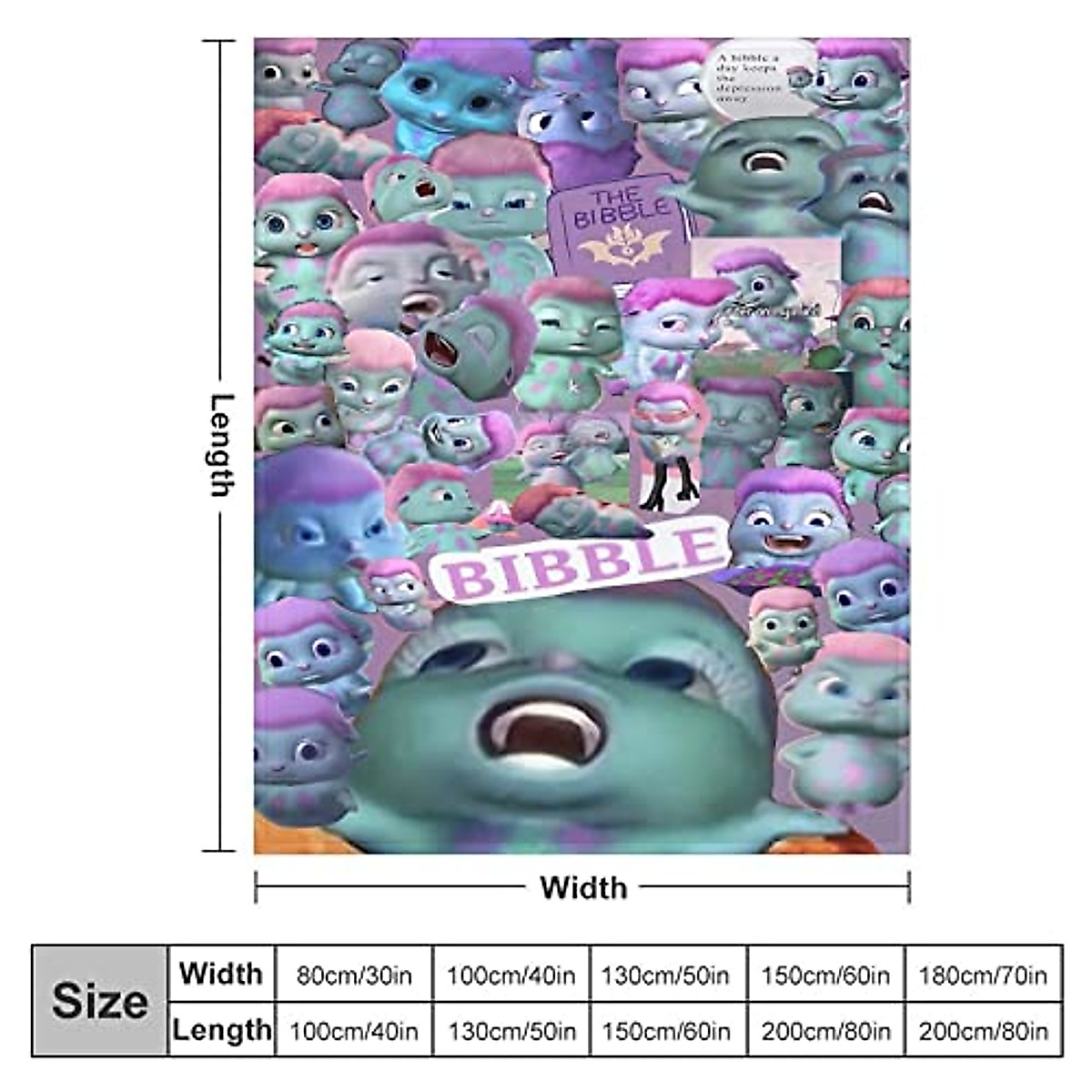 Funny Meme Blanket，Bibble Meme Soft and Comfortable,Ultra-Soft Micro Fleece Blanket,for Bed Or Sofa,All Season Throw Blankets (40x50 Inch，60x50inch)