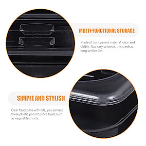 Kichvoe 1 Set plastic freezer organizer vegetable tray with lid food storage containers food prep storage containers freezer containers plastic storage containers bread with cover bacon