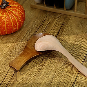 Wooden Spoon holder, Boho Spoon Rest for Stove Top Spatula Holder Wood Spoon Rest Larger Farmhouse Utensil Rest for Kitchen Counter Decoration Bamboo Cooking Spoon Holder for Spatula,Spoon,Tong,Brush