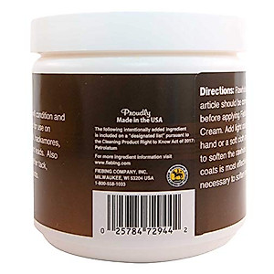 Fiebing's Rawhide Cream 14oz Ideal for Conditioning, Softening, and Waterproofing Rawhide and Other Fine and Exotic Leathers