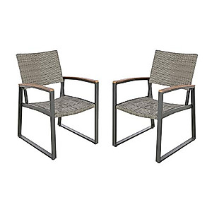 Christopher Knight Home Aubrey Outdoor Dining Chairs (Set of 2), Gray