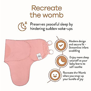 Comfy Cubs Swaddle Blanket Baby Girl Boy Easy Adjustable 3 Pack Infant Sleep Sack Wrap Newborn Babies (Small 0-3 Months, Blush, Mauve, Mulberry)