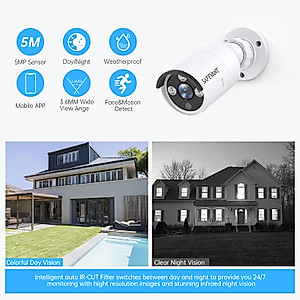 [5MP, 2TB HDD] Security Camera System,SAFEVANT 8 Channel 5MP CCTV Camera Security System with 8pcs Security Cameras, Home Security Camera System for Indoor Outdoor