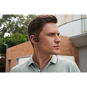 ULlife Me-300S: Lightest Foldable Bone Conduction Headphones, Waterproof Open-Ear Bluetooth Sport Headphones, Foldable Wireless Earphones for Workouts and Running, Built-in Mic, with Ear Hooks (Black)