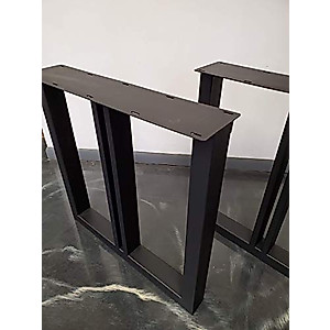 Metal Table Legs, Rectangular Columns Style - Any Size and Color