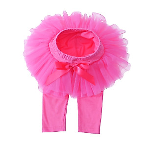 Baby Toddler Girls' Tutu Leggings Tulle Ruffle Skirted Pants Footless Tights 6 Months-5T Rose