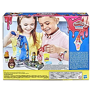 Play-Doh Kitchen Creations Drizzy Ice Cream Playset Featuring Drizzle Compound & 6 Non-Toxic Colors