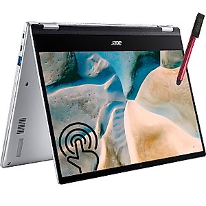 Acer Chromebook Spin 514 2-in-1 Laptop, 14" FHD Touchscreen, AMD Ryzen 3 3250C, 4GB DDR4 RAM, 128GB Storage (64GB eMMC + broag 64GB Flash Drive), 802.11AC WiFi, Bluetooth 5.0, Silver, Chrome OS