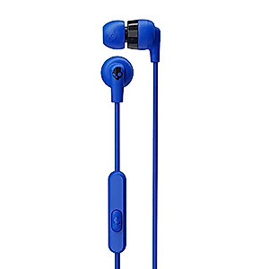 Skullcandy Ink'd+ In-Ear Wired Earbuds, Microphone, Works with Bluetooth Devices and Computers - Cobalt Blue (Discontinued by Manufacturer)