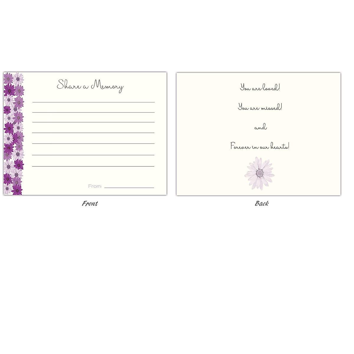 Elcer 30 Share a memory cards for Celebration of life Funeral Sympathy memorial acknowledgment or birthday