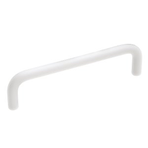 Hickory Hardware 1 Pack Solid Core Kitchen Cabinet Pulls, Luxury Cabinet Handles, Hardware for Doors & Dresser Drawers, 4 Inch Hole Center, White, Wire Pulls Collection