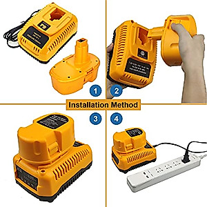 [Upgraded to 4.5Ah]2Pack DC9098 DC9096 Battery Compatible with Dewalt 18 volt Battery Replacement DC9099 DC970 Ni-Mh DW9095 DW9096 DW9098 DW9099 DE9039 DE9095 DE9096 DE9098 for dewalt 18v xrp battery