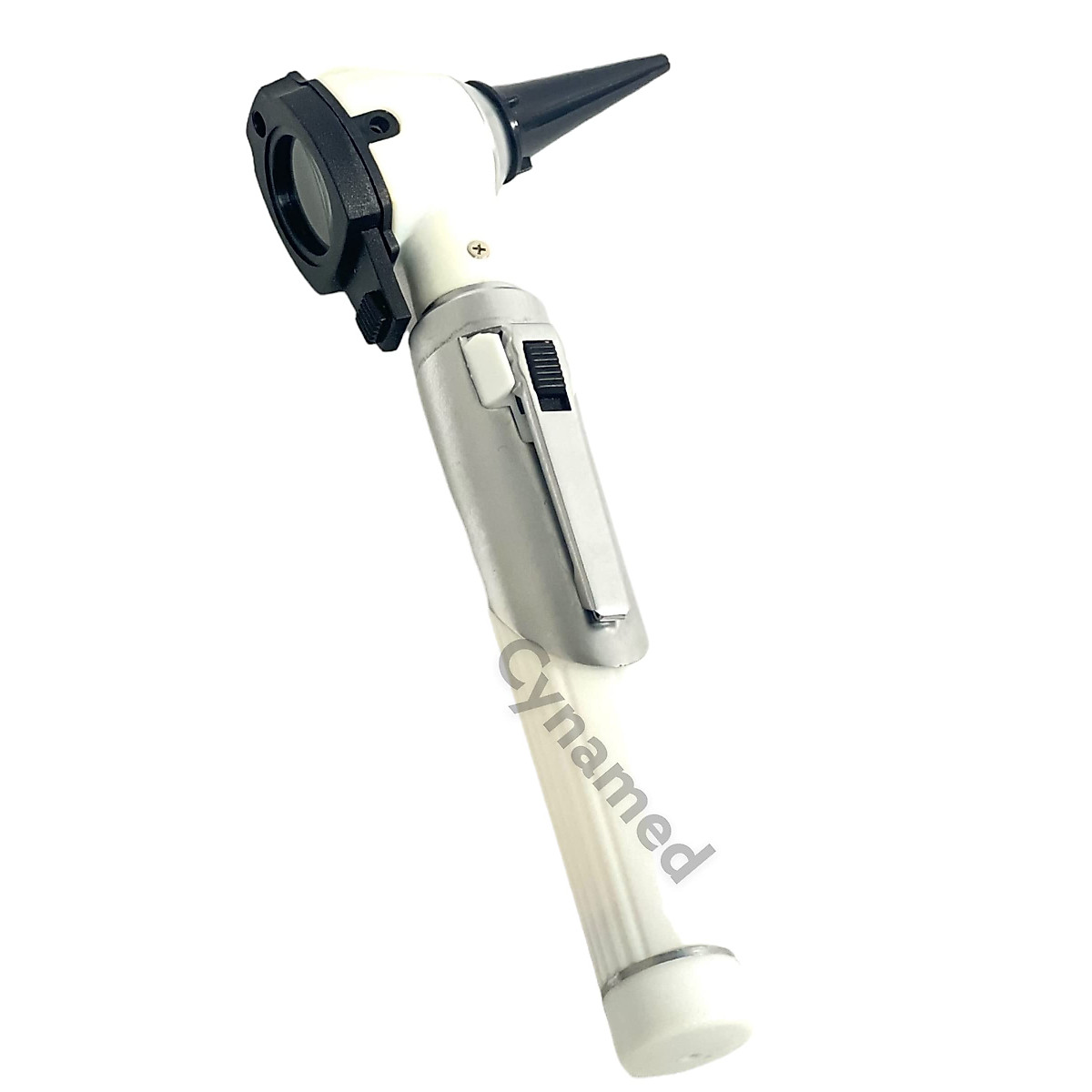 Mini Fiber Optic Otoscope White (Pocket Size) Ent Diagnostic Set with 1 Replacement Bulb Cynamed