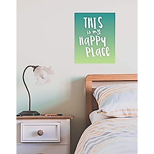 FOCUS AND ZEAL Inspirational Wall Art 8 Pack - 8 Different Motivational Quotes for Girls on 8"x10" Wall Prints - Great Posters for Girl's Bedrooms, Dorms, and Homes