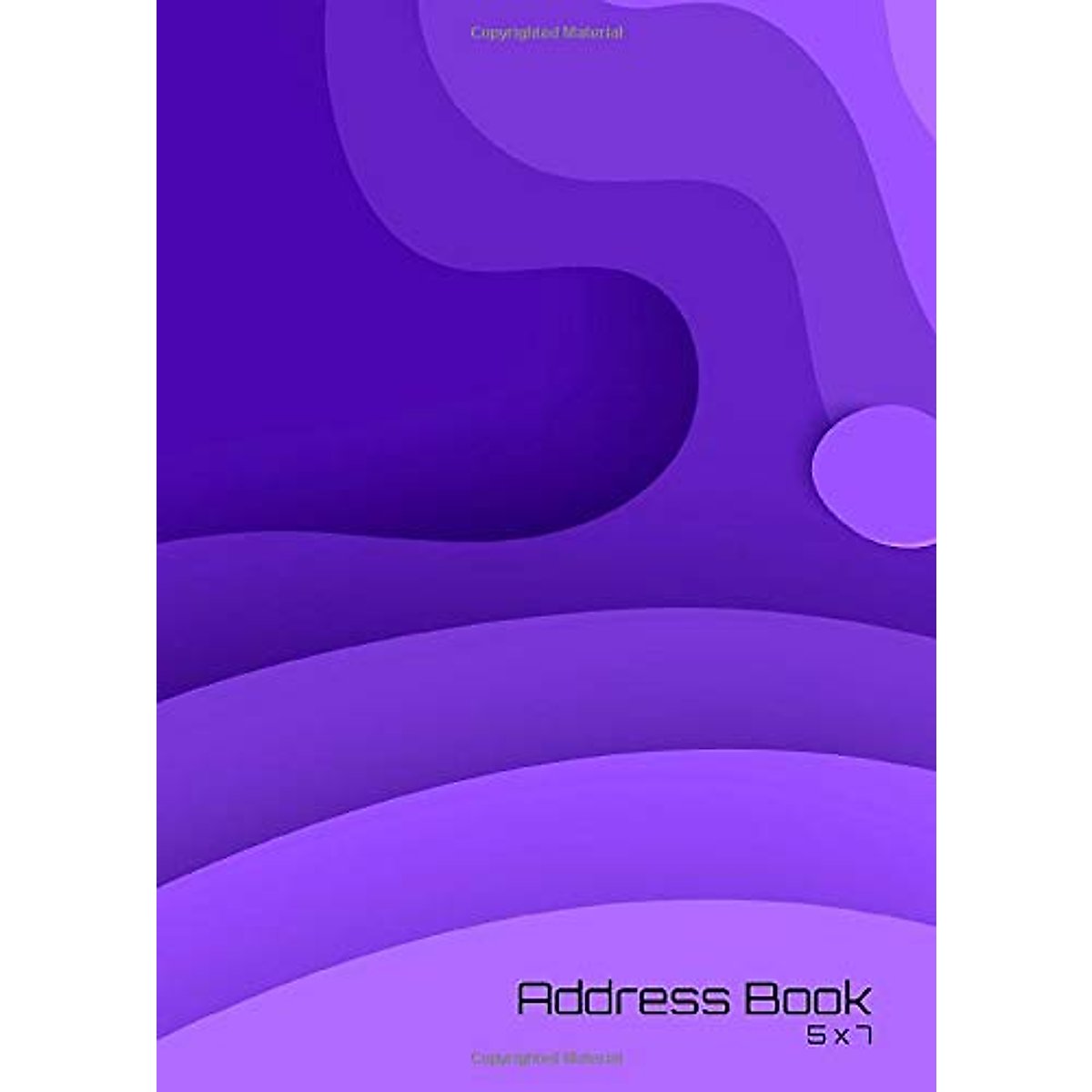 Address Book 5 x 7: Address Book Medium Size : Address Book Purple Cover : A-Z Alphabetical Index : Address Book With Birthdays &Password Section : ... media, Notes : Address Book Personalize