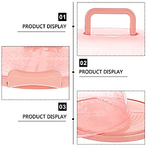 Operitacx Birthday Cake Carrier Locking Cake Container Cake Stand Portable Cheesecake Carrier Pastry Tray Macaron Bread Box Cake Storage Holder Keeper for Dessert Cake